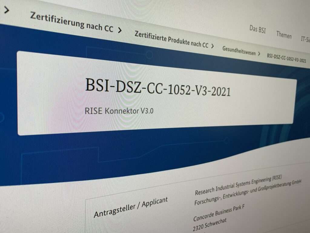 BSI publishes CC certificates of connectors in the healthcare sector ...